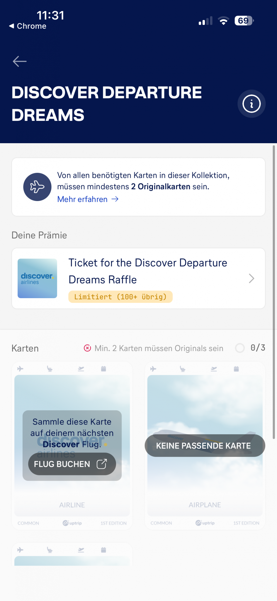 Uptrip verlost Business Class Flüge mit Discover Airlines